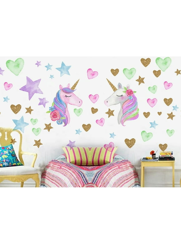 Unicorn Wall Decals in Wall Decals by Animal - Walmart.com