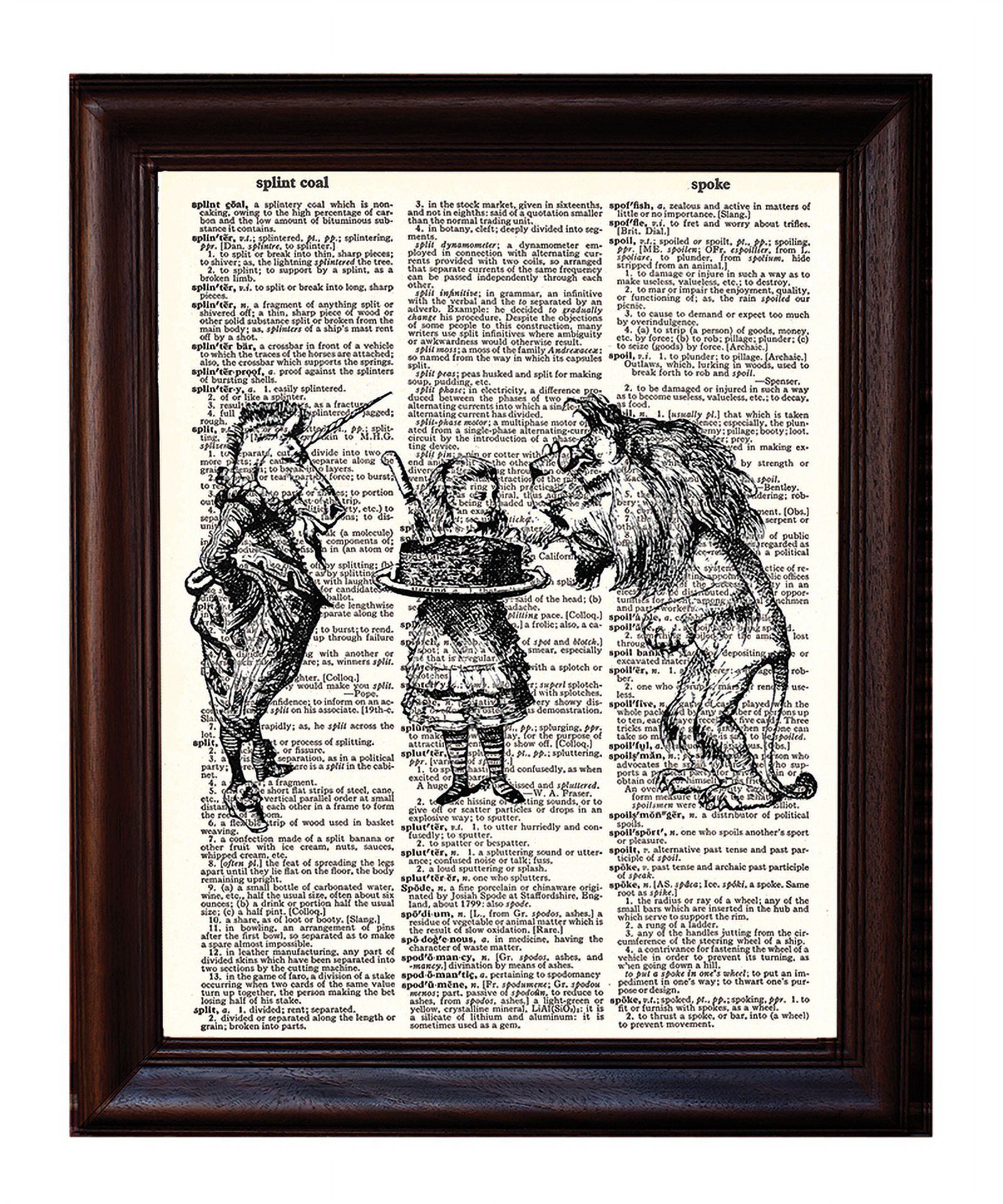 Unicorn and Lion - Dictionary Art Print Printed On Authentic Vintage ...