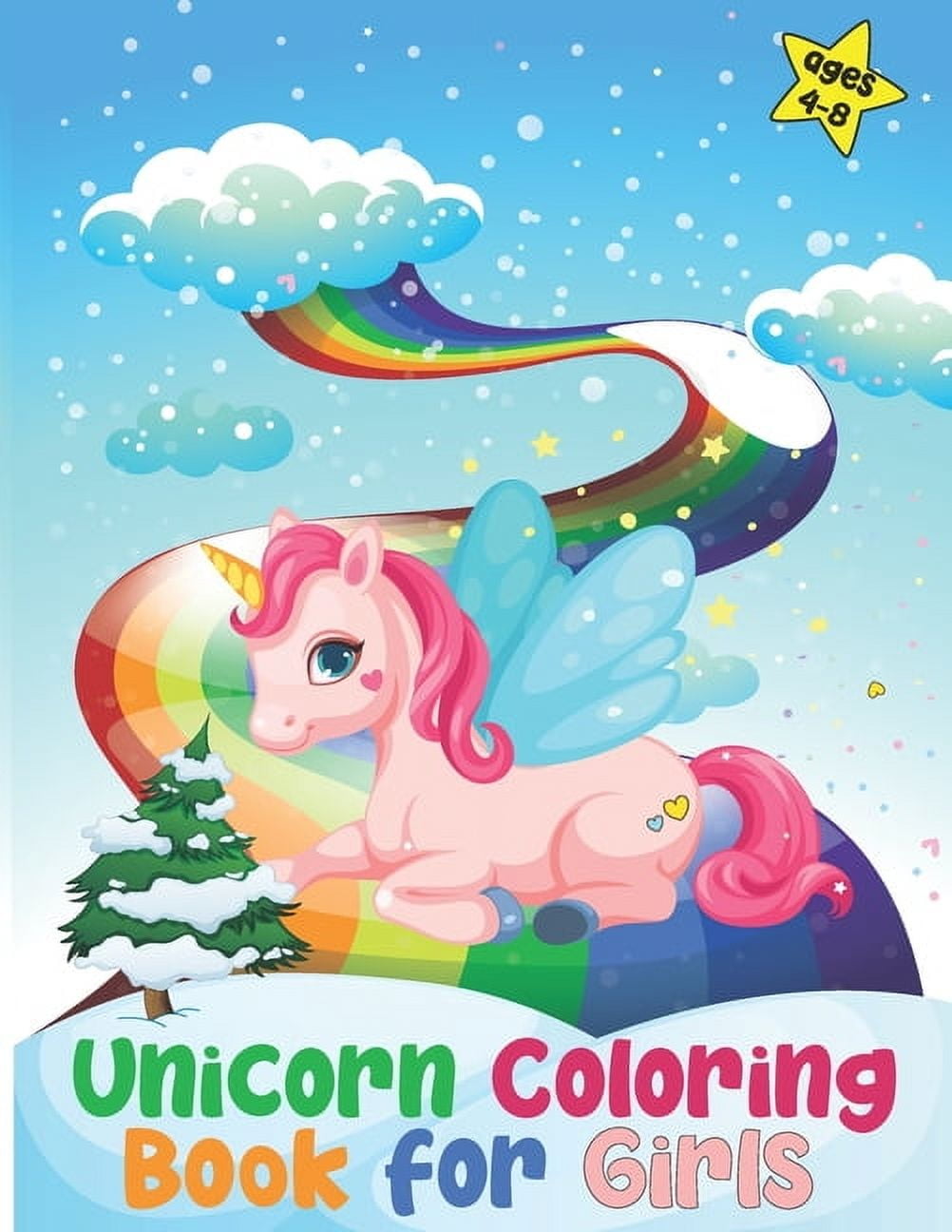 Unicorn coloring book for girls: Unicorn activity book for kids ages 4 ...