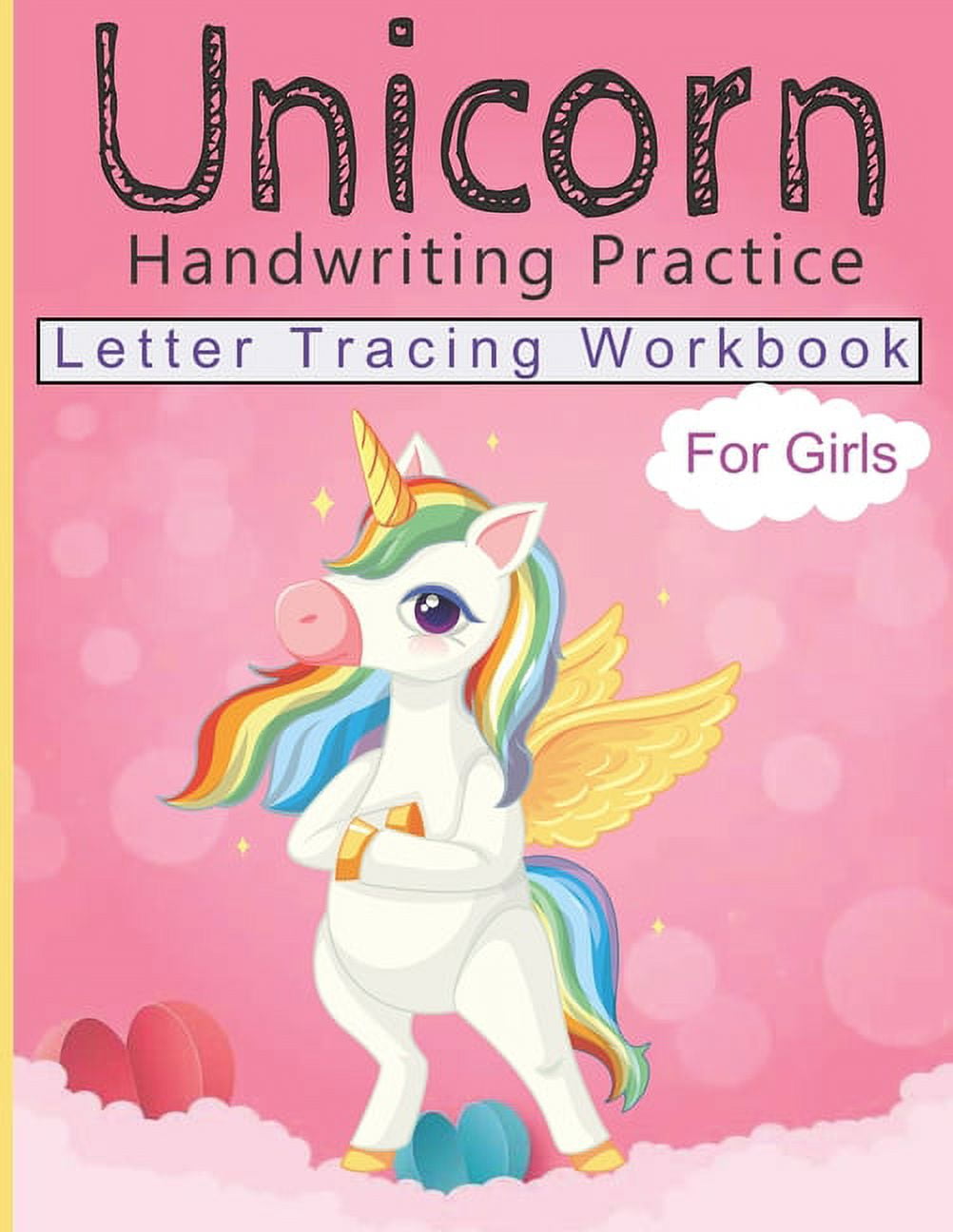 Unicorn handwriting practice Letter tracing workbok for girls: : Big ...