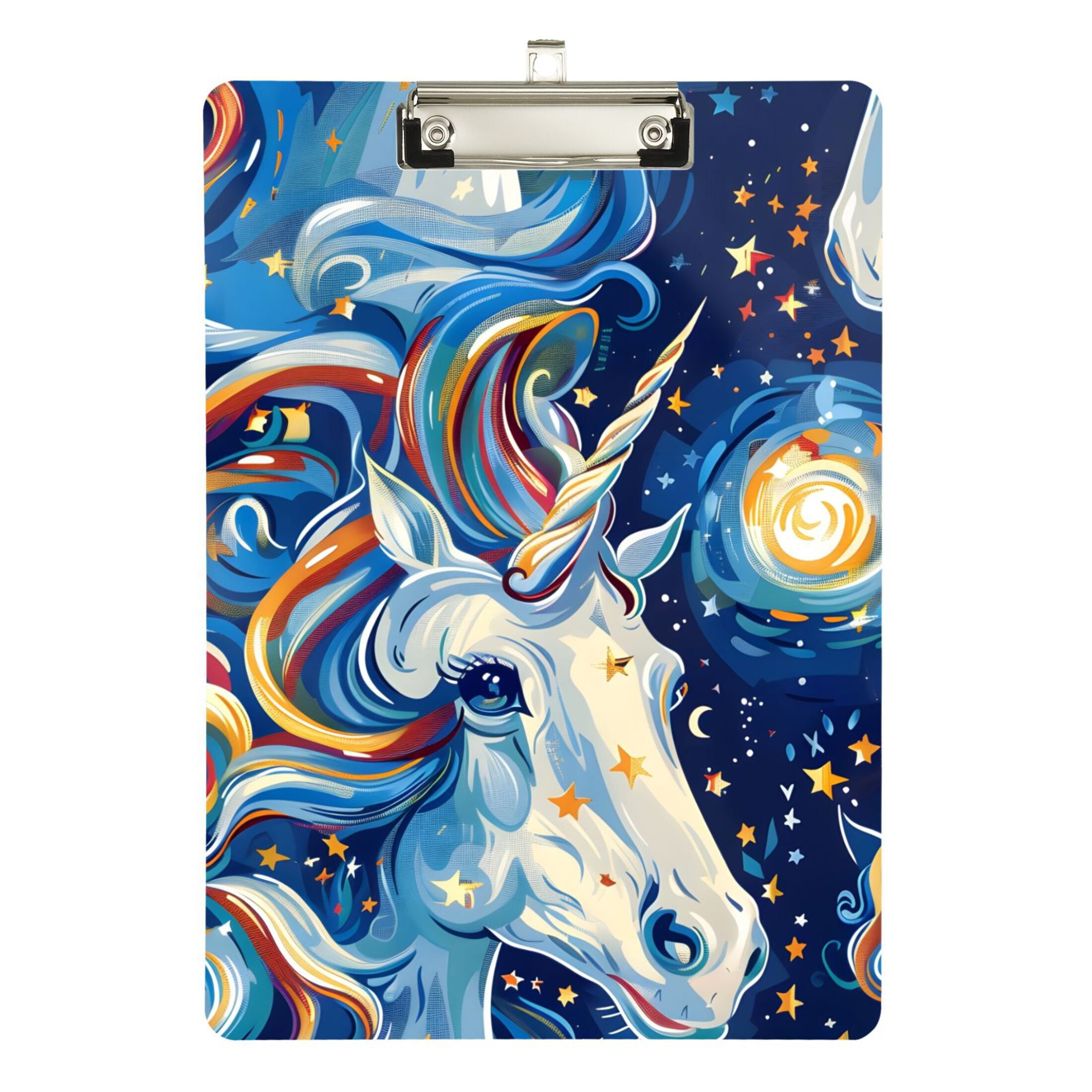 Unicorn in Starry Night Acrylic Clipboard Drawing Board Clipboard with ...