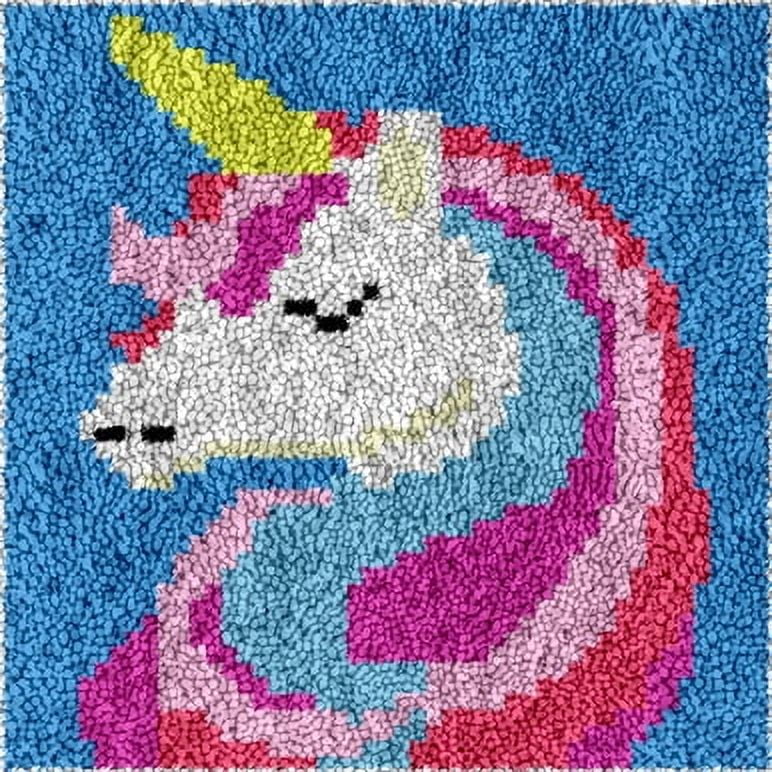 Unicorn in heaven Children's Rug Making Latch Hooking Kit (30x30cm ...