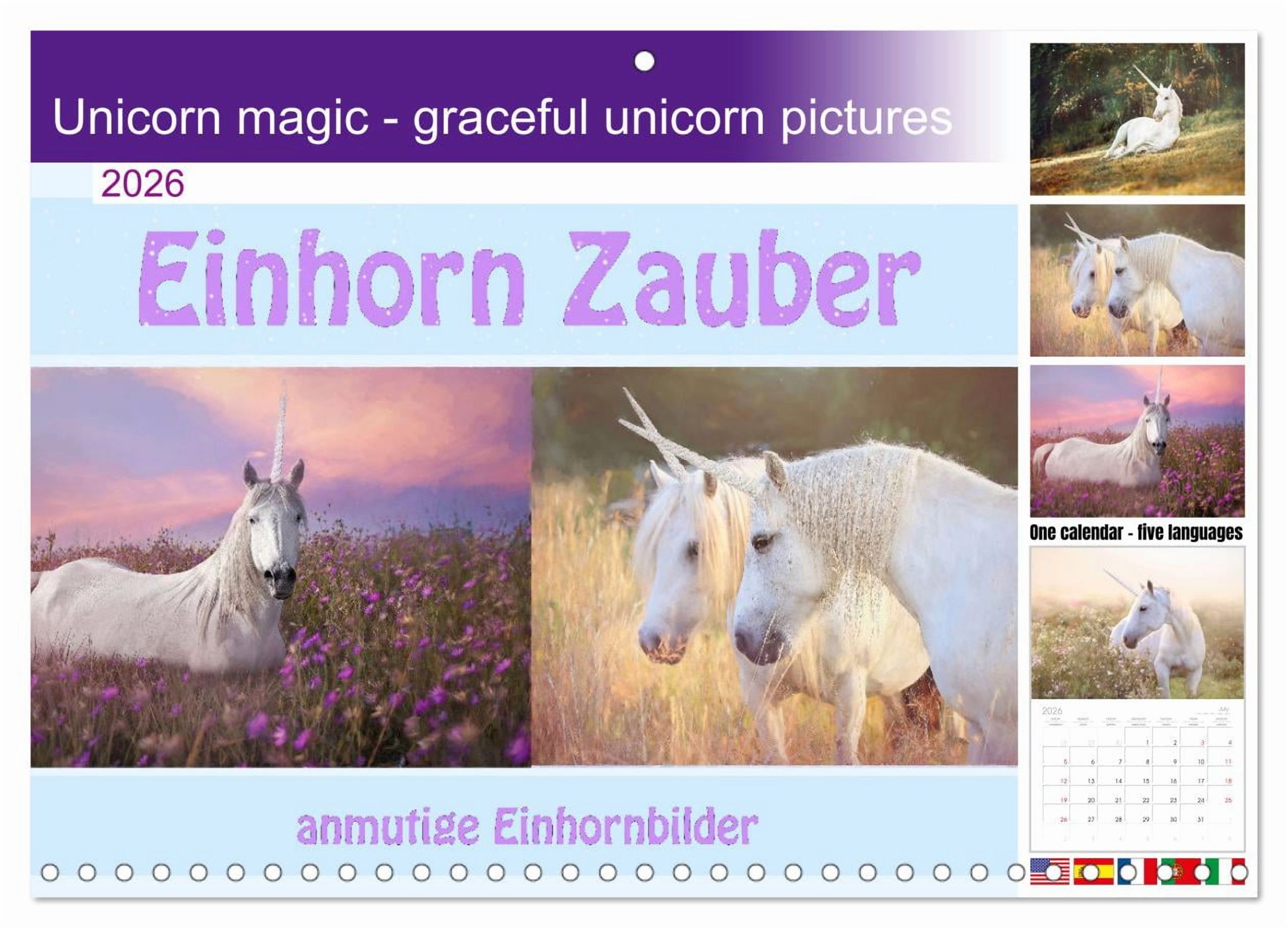 Unicorn magic - graceful unicorn pictures (Monthly Wall Calendar 2026 ...