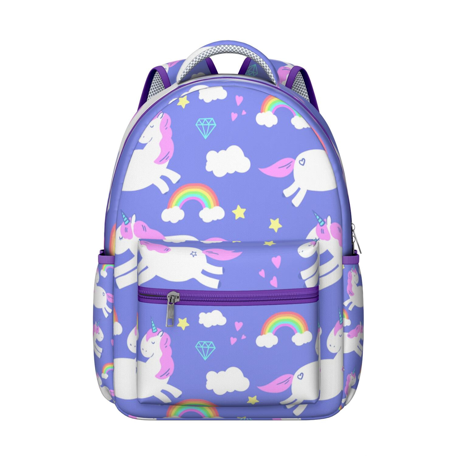 Unicorn and mystical forest themed backpack for Student, watercolor ...