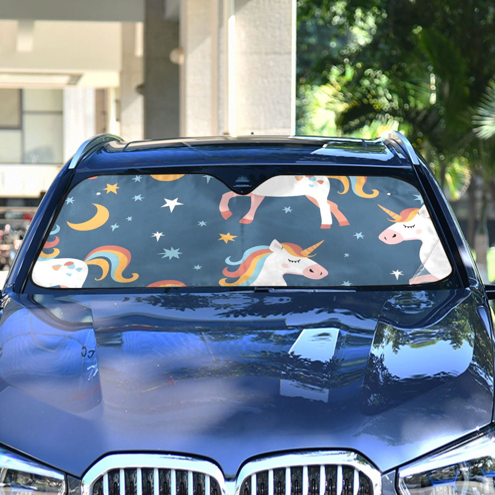 Unicorns Moons and Stars Automotive Front Car Windshield Sun Shade ...