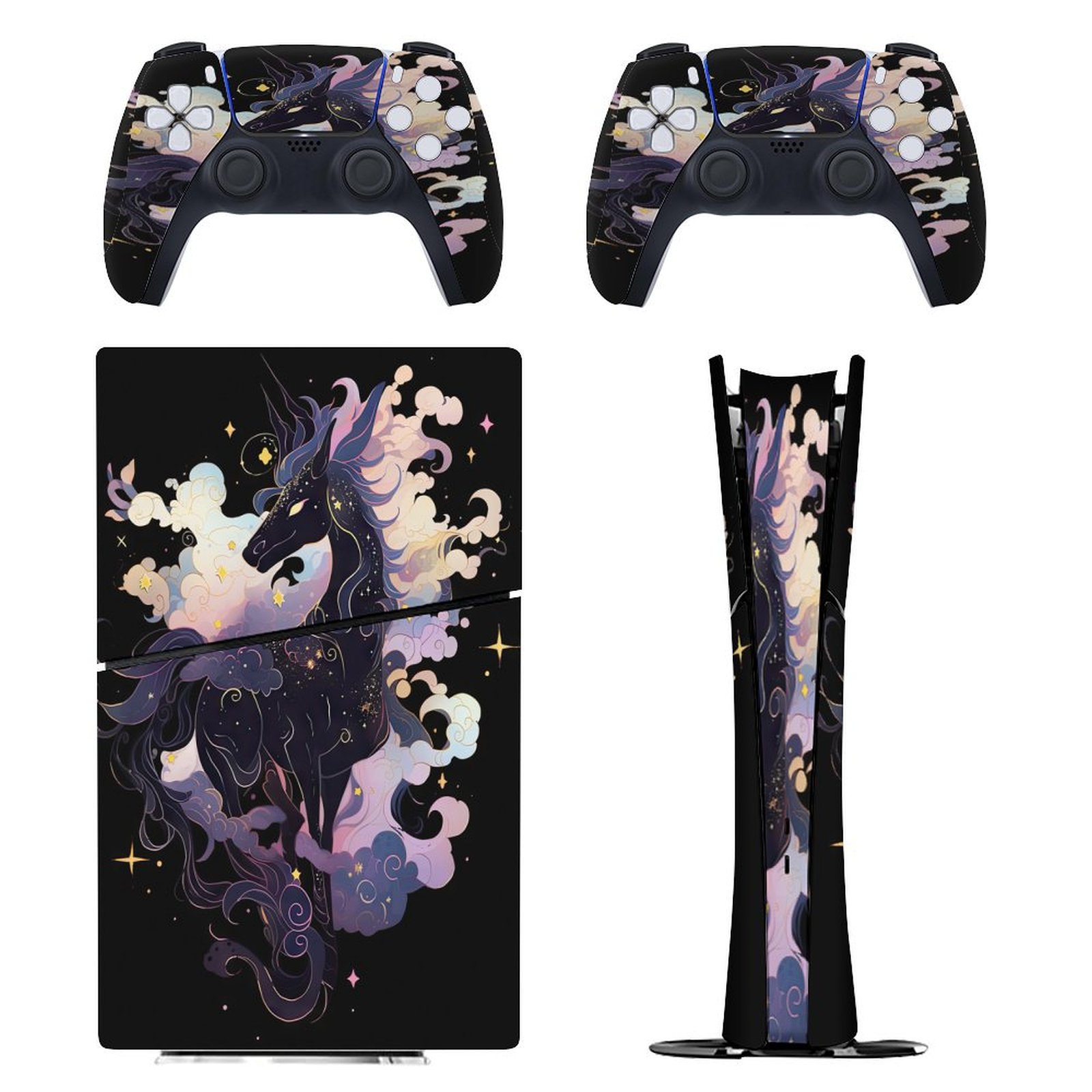 Unicorns, Nebulae, Nights PS5/PS5 Slim Digital Disc Skin Sticker For ...