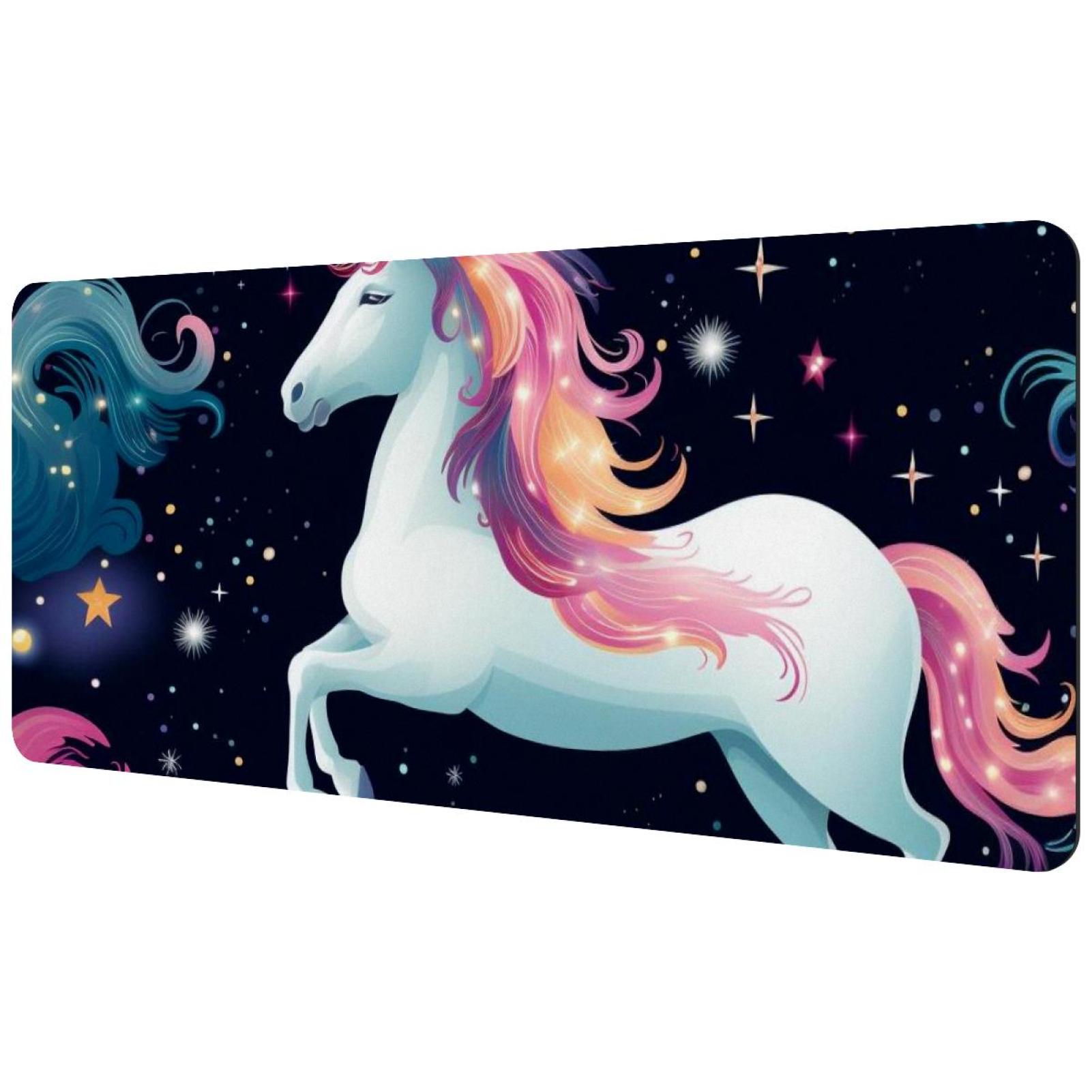Unicorns Starry Sky Desk Pad, Desk Mat with Rubber Base, Office Desk Pad Protector, Large Mouse ...