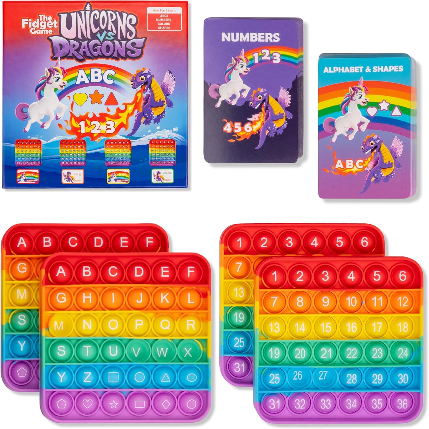 Unicorns vs Dragons, Fun Educational ABC Toys to Learn Alphabet ...