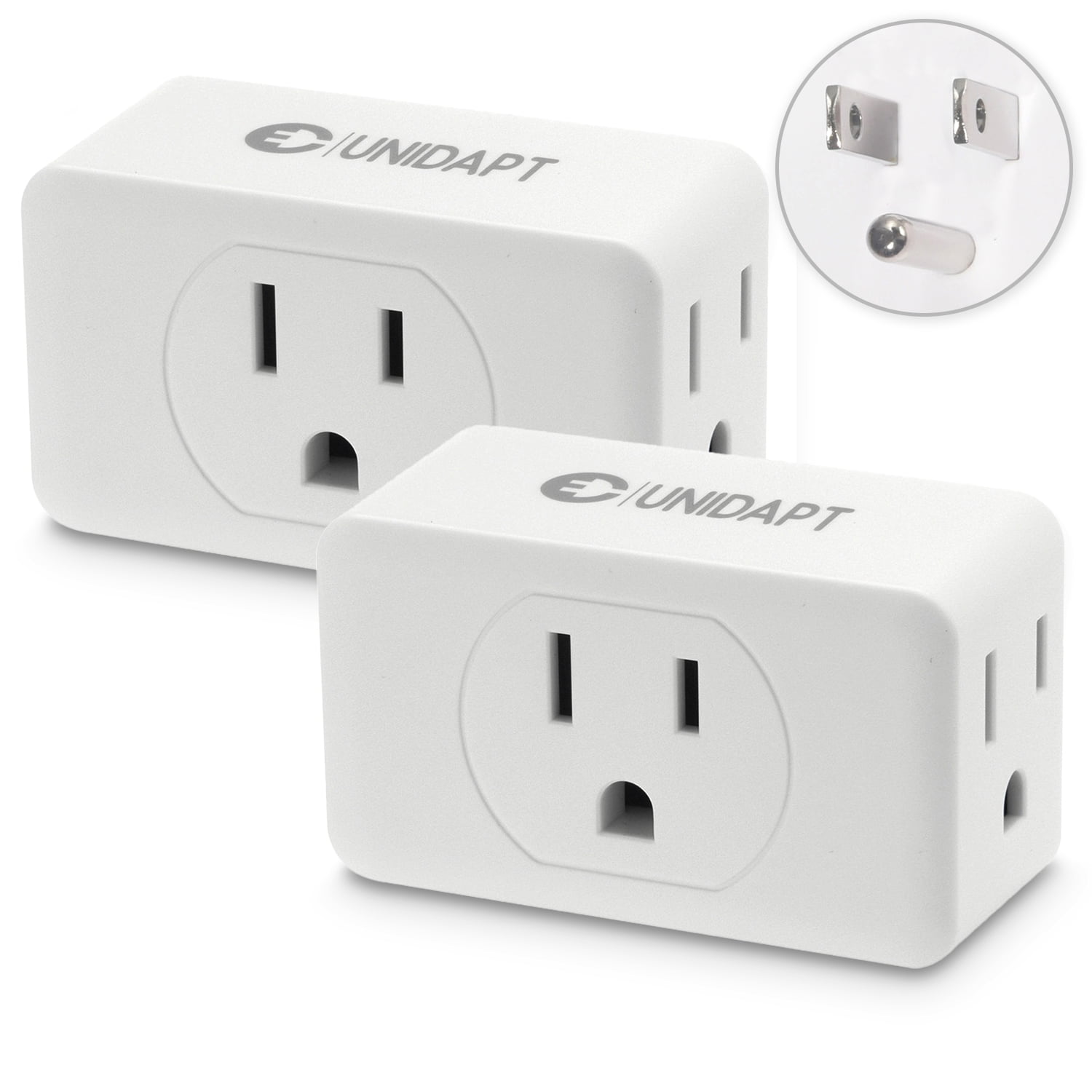 Unidapt 3 Outlet Multi Plug Wall Adapter, Multiple Outlet Splitter ...