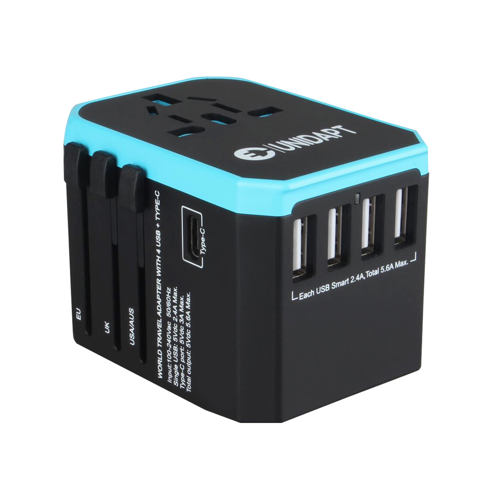 Unidapt Universal Travel Adapter One International Wall Charger AC Plug ...