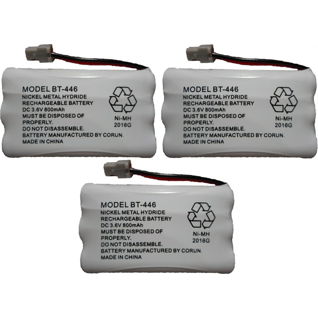 Uniden BT-446 800mAh Rechargeable Cordless Home Phone Battery (3-Pack) - Walmart.com