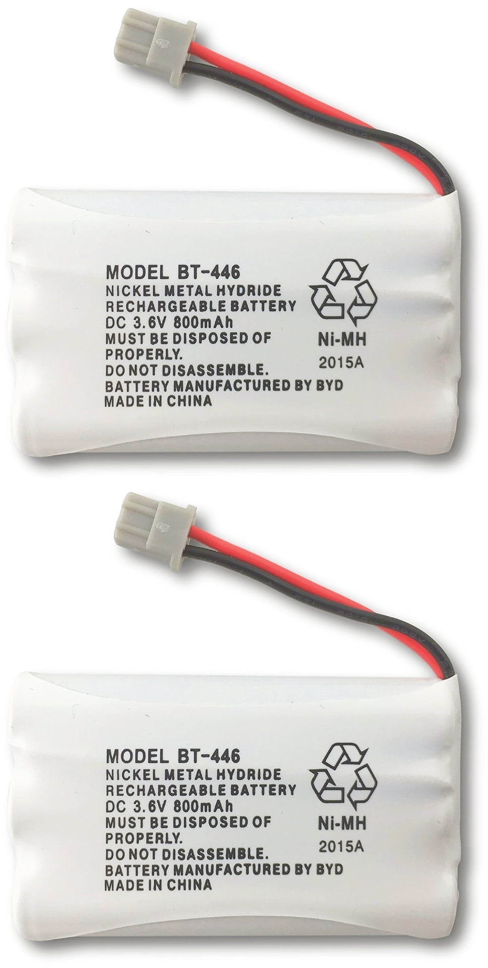 Uniden BT446 Rechargeable Phone Battery 3.6V 800mAh (Pack of 2 ...