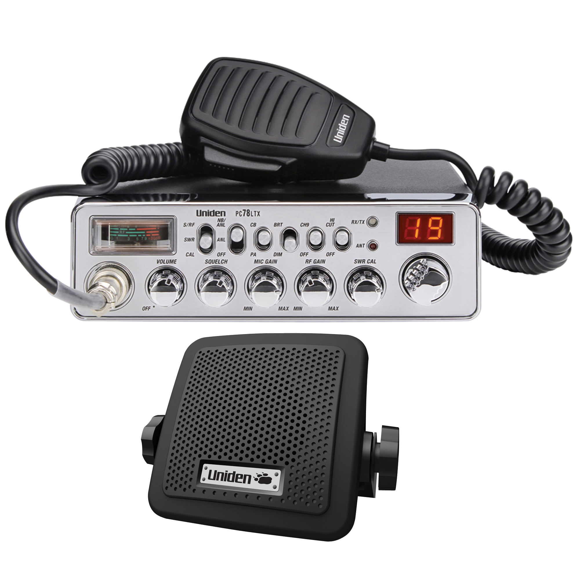 Uniden PC78LTX 40-Channel CB Radio (With SWR Meter) & BC7 Accessory CB ...