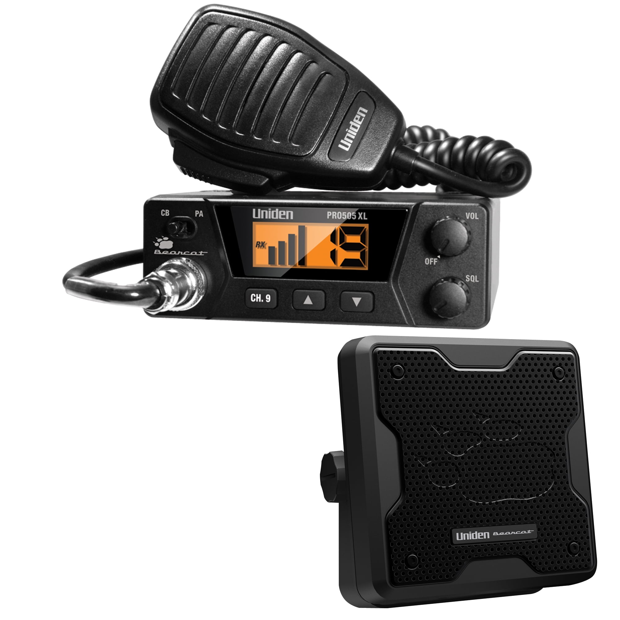 Uniden PRO505XL 40-Channel Bearcat Compact CB Radio & BC20 Accessory CB ...