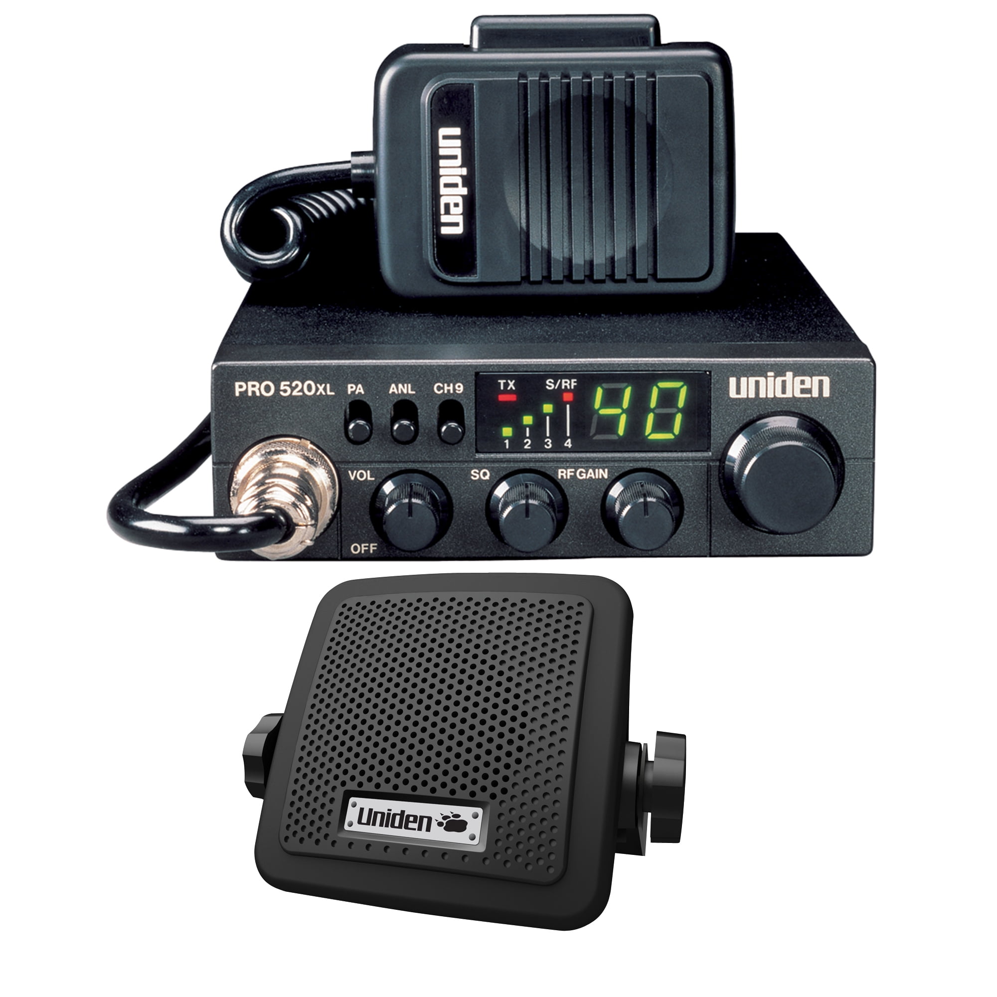 Uniden PRO520XL 40-Channel 4-Watt Compact CB Radio & BC7 Accessory CB ...