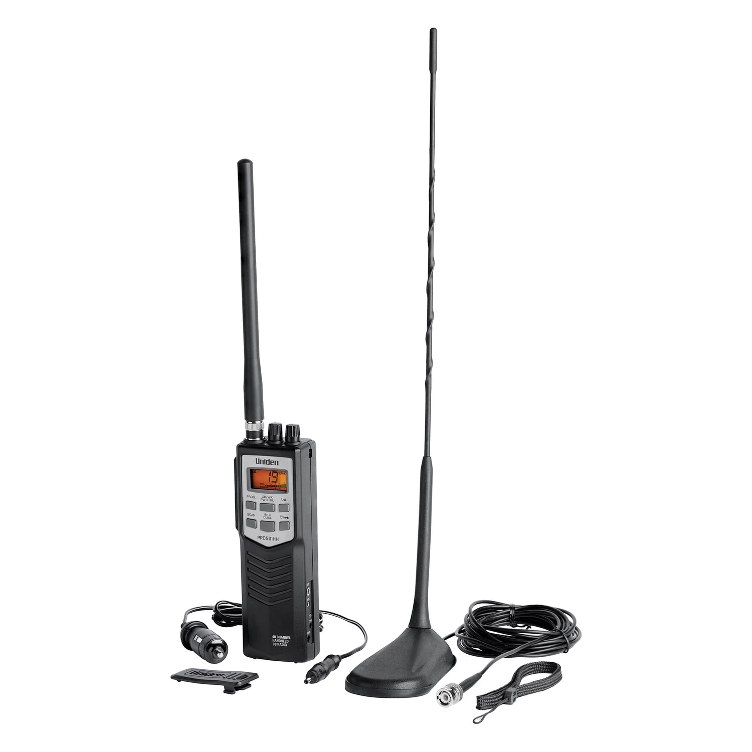 Uniden Pro Series 40-Channel Handheld CB Radio with Magnet-Mount ...