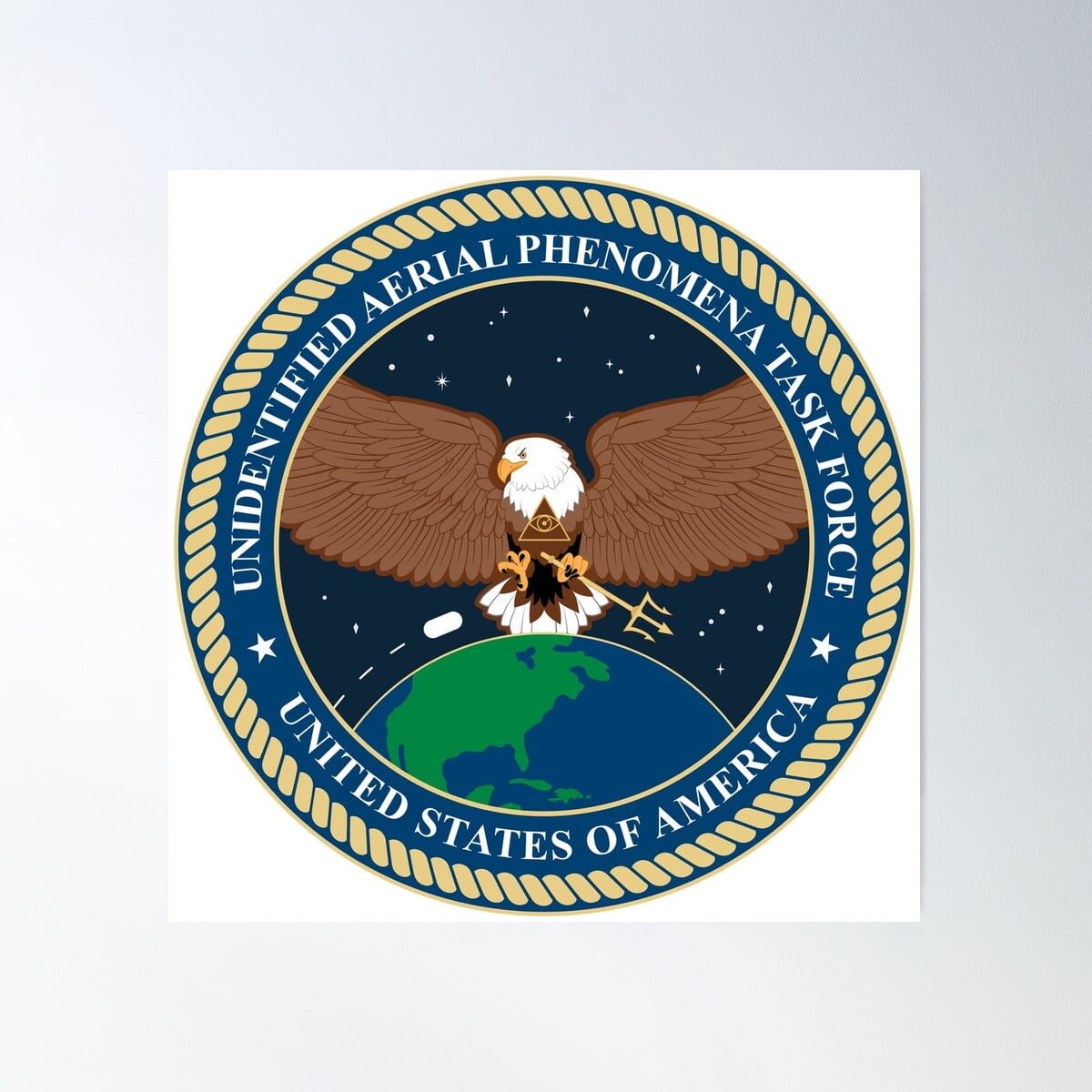 Unidentified Aerial Phenomena Task Force (Uaptf) Insignia Poster Wall ...