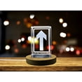 Unidirectional Flow | 3D Engraved Crystal Sculpture of 'One Way Traffic ...