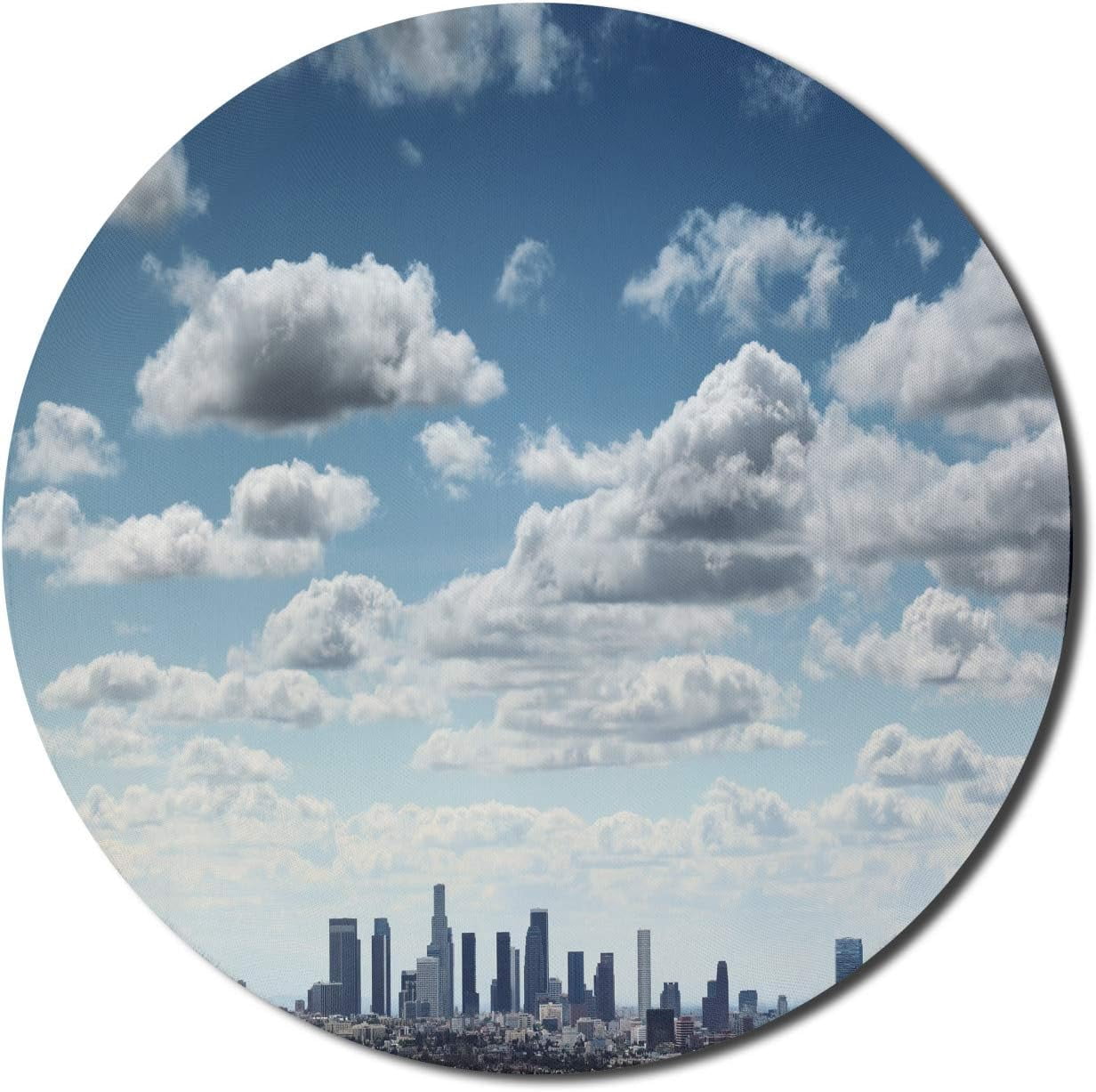 Unied Saes Mouse Pad For Compuers, Downown Los Angeles Skyline Under he ...