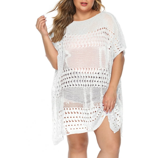 Uniexcosm Women's Plus Beach Cover-ups Bathing Suit Swimwear Swimsuit ...