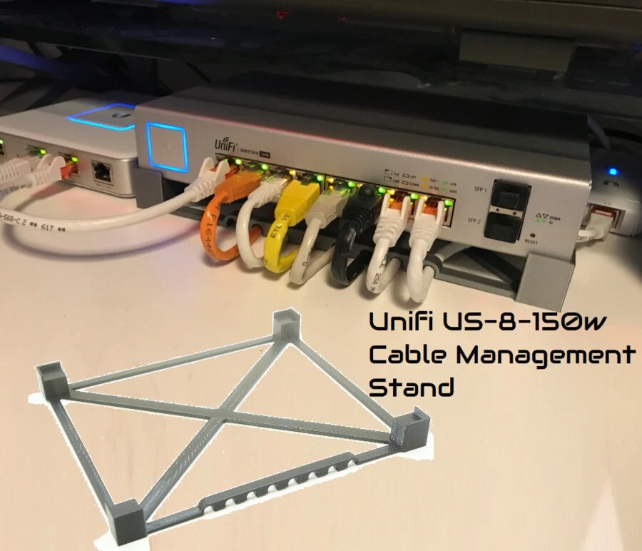 Unifi Network Switch 8 Poe Usw-8 Stand With 8-Port 150W Power & Cable ...
