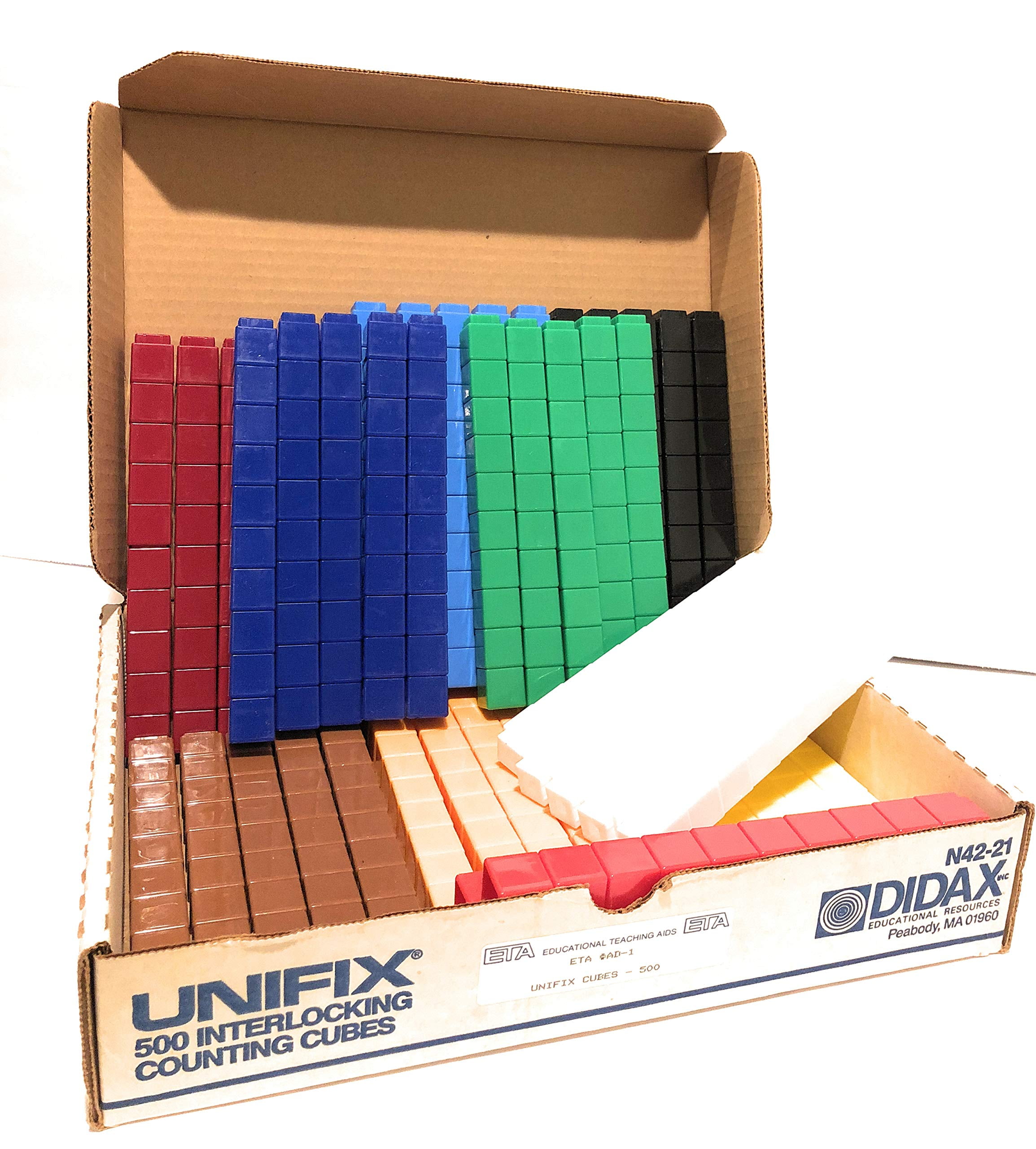Unifix Cubes, Ten Assorted Colors, Set of 500S301 - Walmart.com
