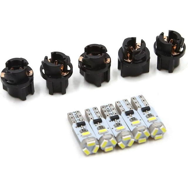 Unifizz 5pcs 12V T5 1206 Dashboard Instrument H2FSDLight with Socket ...