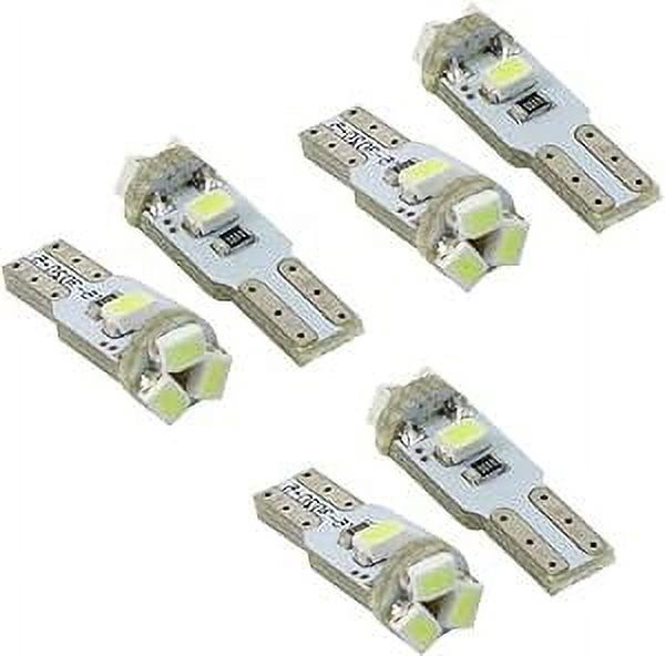 Unifizz 6 Pcs 5 LED Internal Dashboard Light Bulbs for Car T5 3020 Ice ...