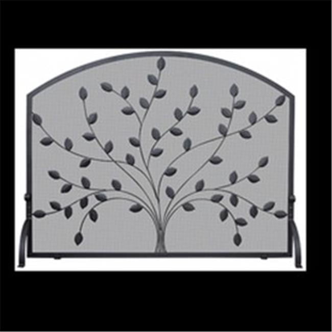 Uniflame SINGLE PANEL BLACK WROUGHT IRON SCREEN WITH LEAVES - Walmart.com