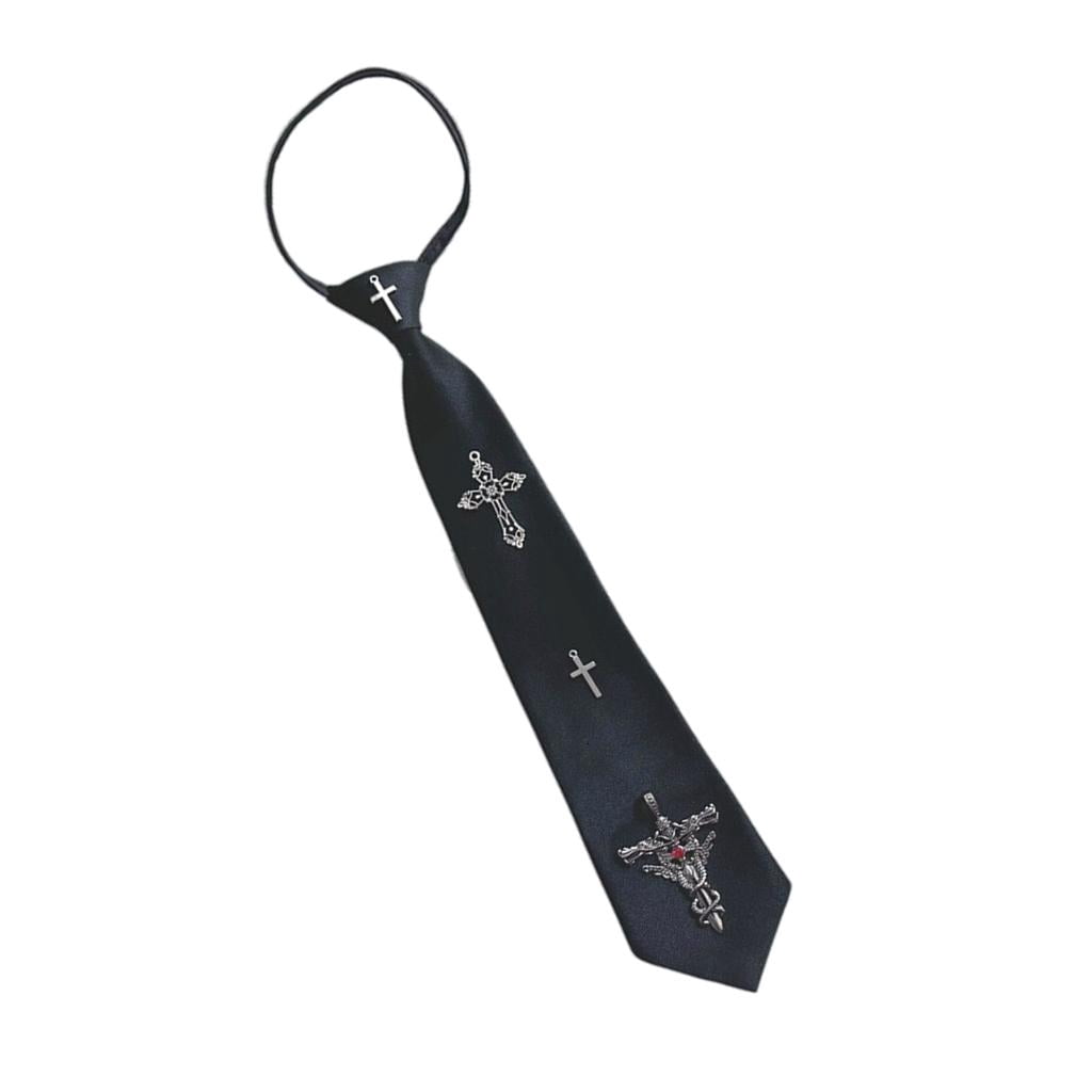 Uniform Black Ties for Senior High School Girl Uniform Pre-tied Preepy ...