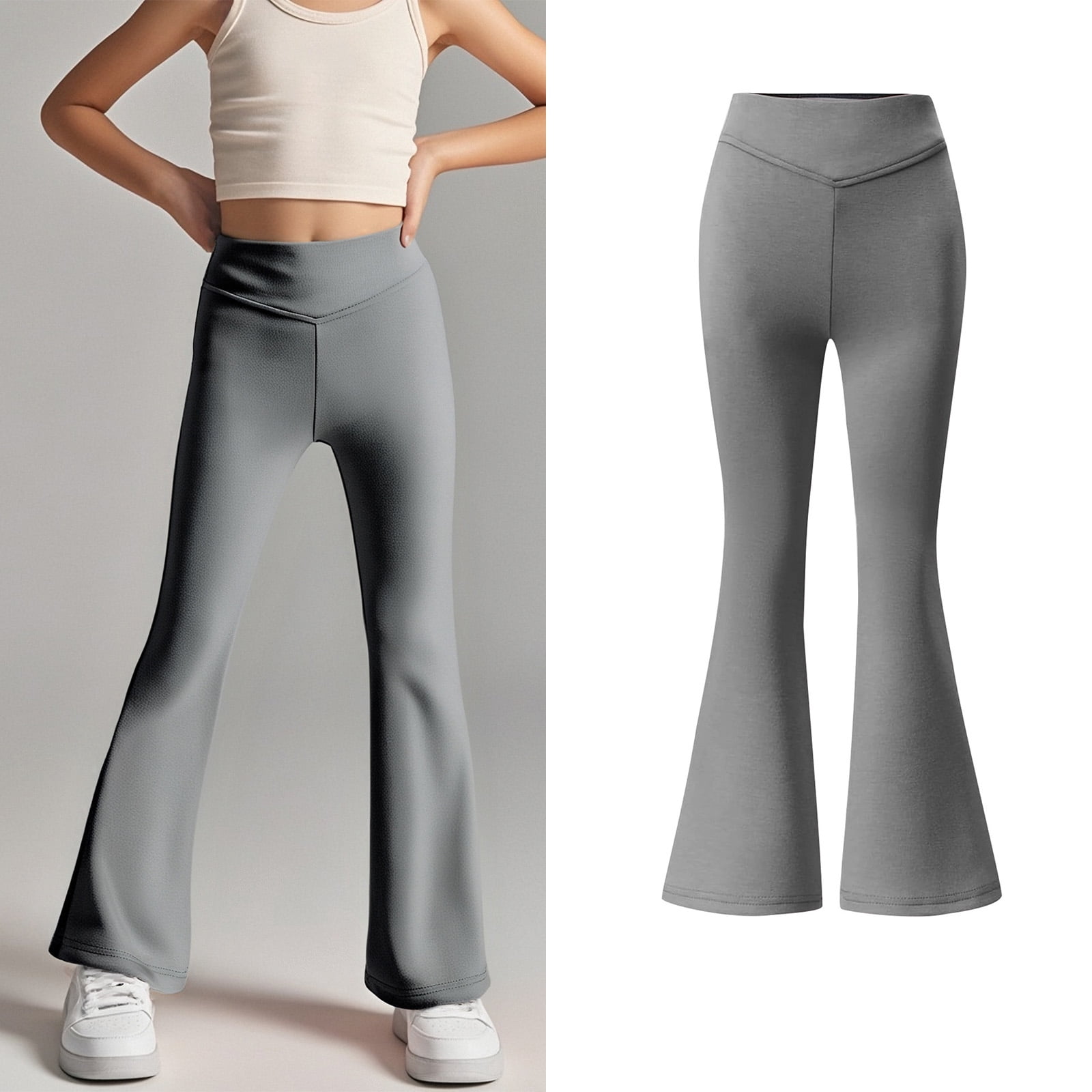 Uniform Pants for Girls Skinny Pants Stretch Pants with Pockets Flare ...