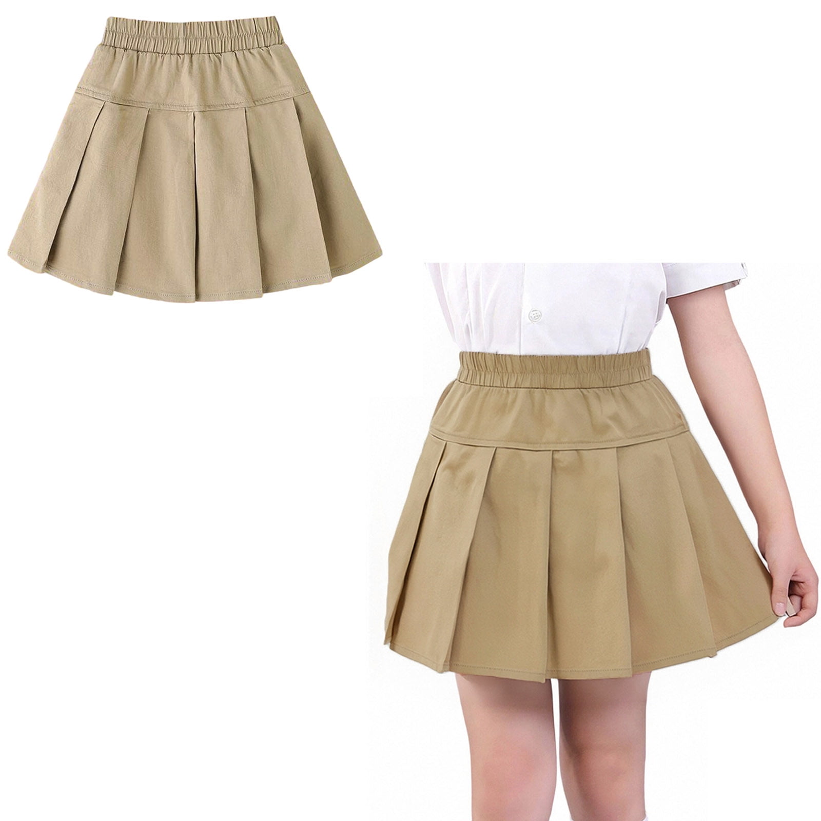Uniform Skirts for Girls High Waisted Pleated Skort with Built-in ...