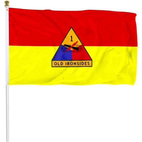 Uniformed services Army banner the 1st Armored Division flag 4x6ft ...