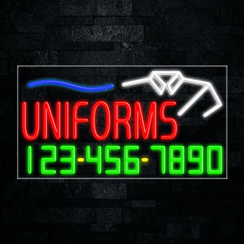 Uniforms LED Neon Sign 33"L x 18"H #35115 - Walmart.com