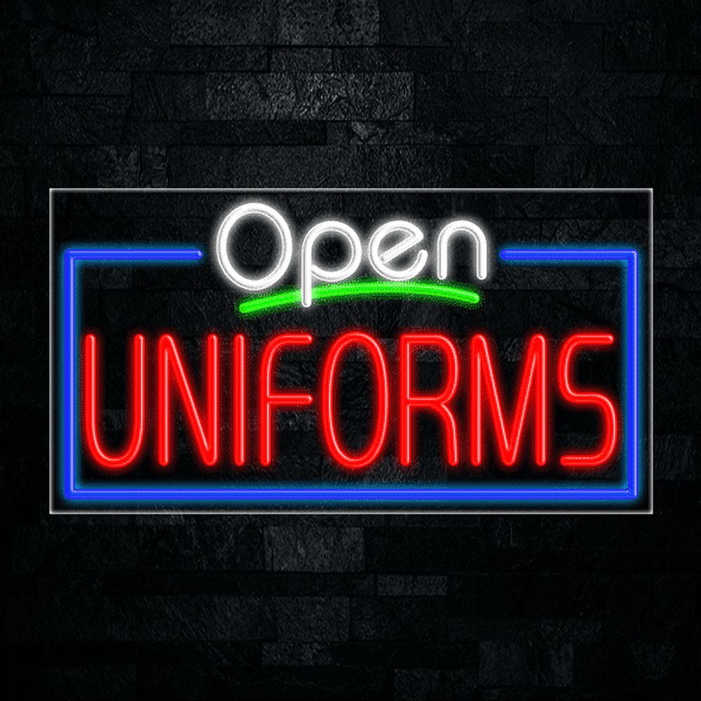 Uniforms LED Neon Sign 33"L x 18"H #35593 - Walmart.com