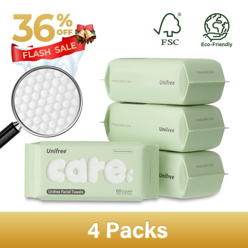 Unifree Towel l Disposable Dry wipes l Facial Towels l 4 pack or 8 pack ...