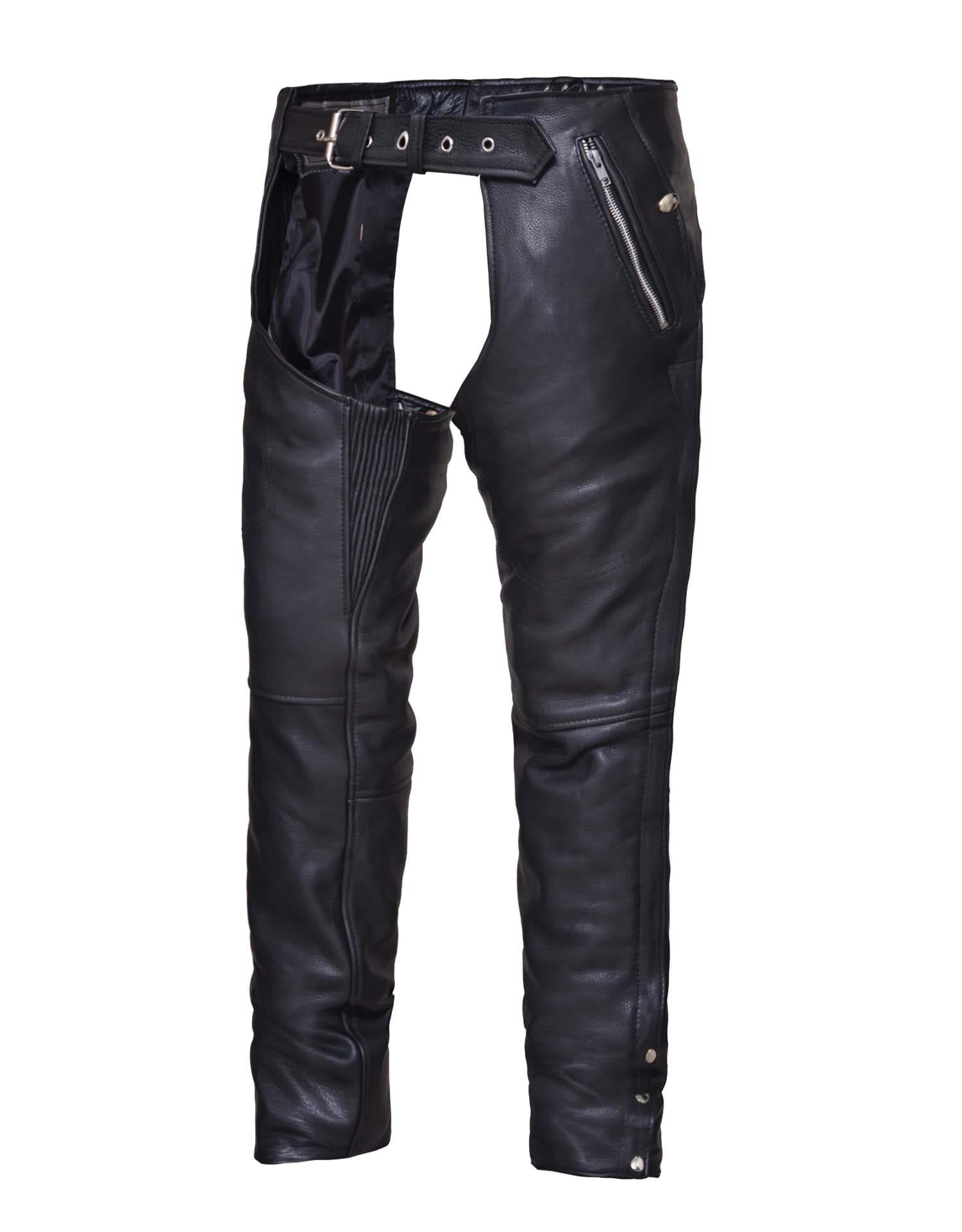Unik International Mens 4 Pocket Leather Chaps - Walmart.com