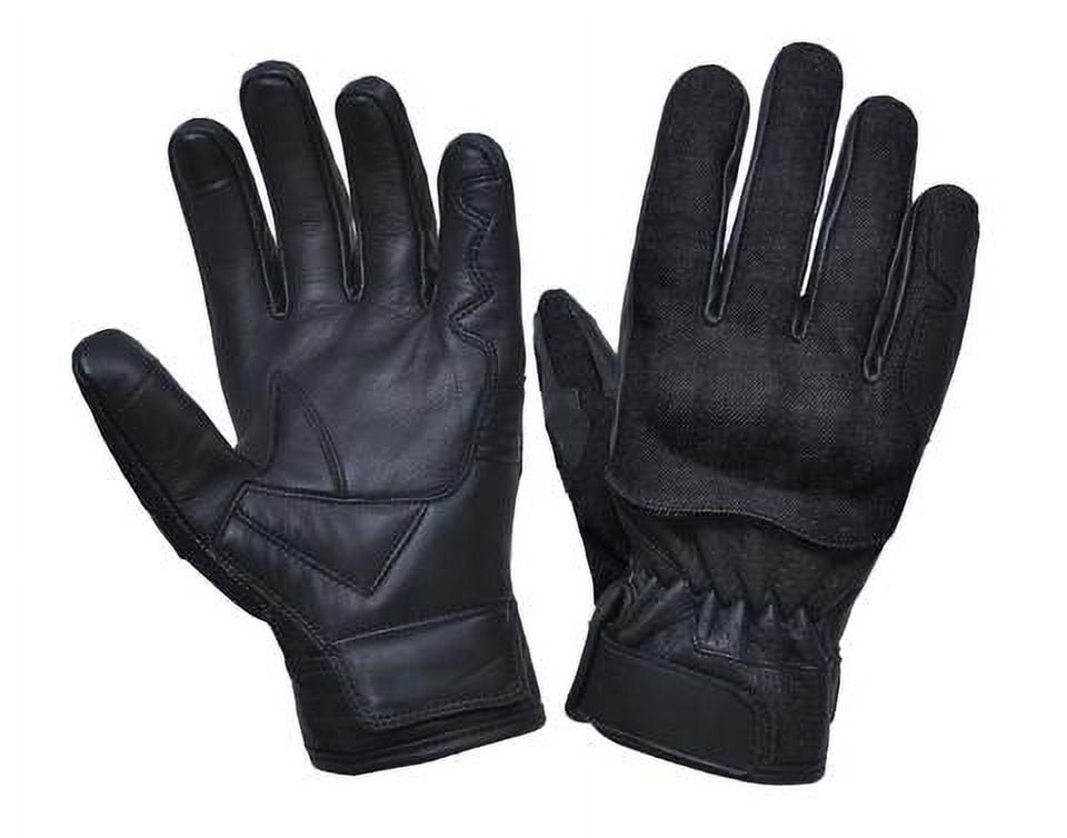 Unik International Mens Full Finger Denim / Leather Gloves - Walmart.com