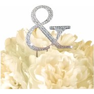 Unik Occasions Sparkling Collection Monogram Cake Topper, Silver ...