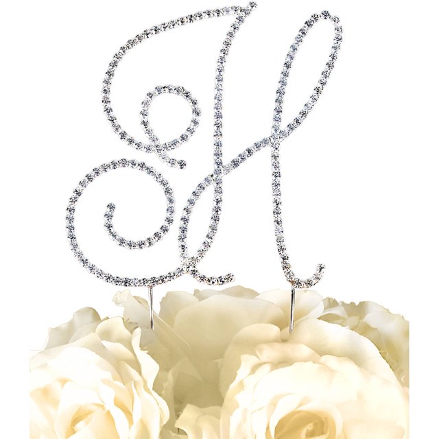 Unik Occasions Simply Elegant Monogram Cake Topper - Walmart.com