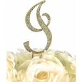 Unik Occasions Sparkling Collection Monogram Cake Topper, Gold ...