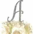 Unik Occasions Sparkling Collection Monogram Cake Topper, Silver ...