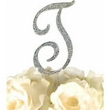 Unik Occasions Sparkling Collection Monogram Cake Topper, Silver ...