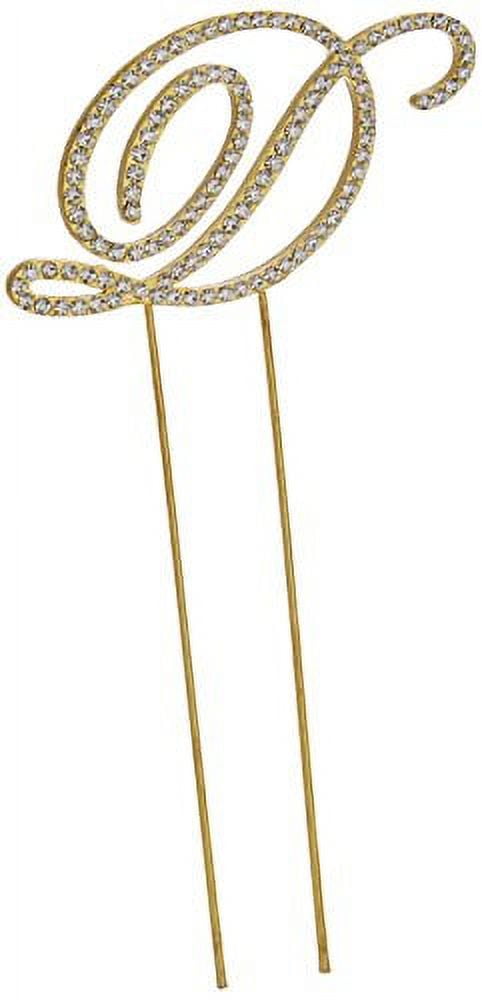 Unik Occasions Victorian Crystal Rhinestone Wedding Cake Topper, Small ...