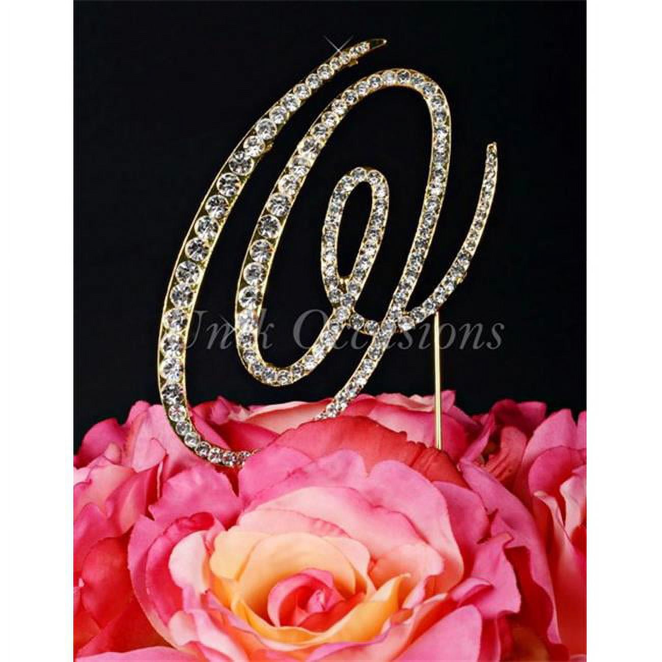 Unik Occasions Victorian Rhinestone Wedding Cake Topper, Gold - Walmart.com