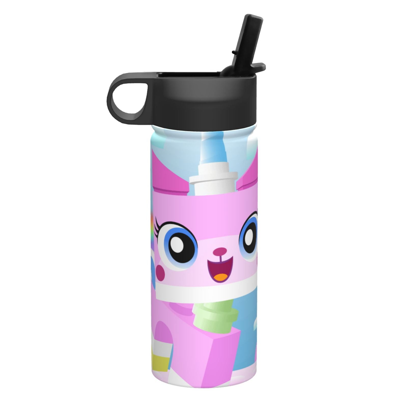 Unikitty! 18oz Stainless Steel Insulated Water Bottle With Straw Lid ...