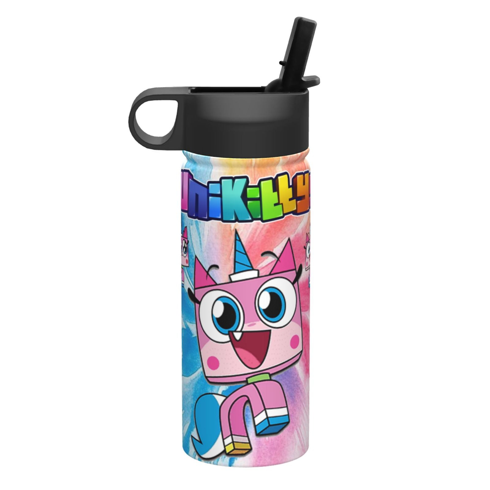 Unikitty! 18oz Stainless Steel Insulated Water Bottle With Straw Lid ...