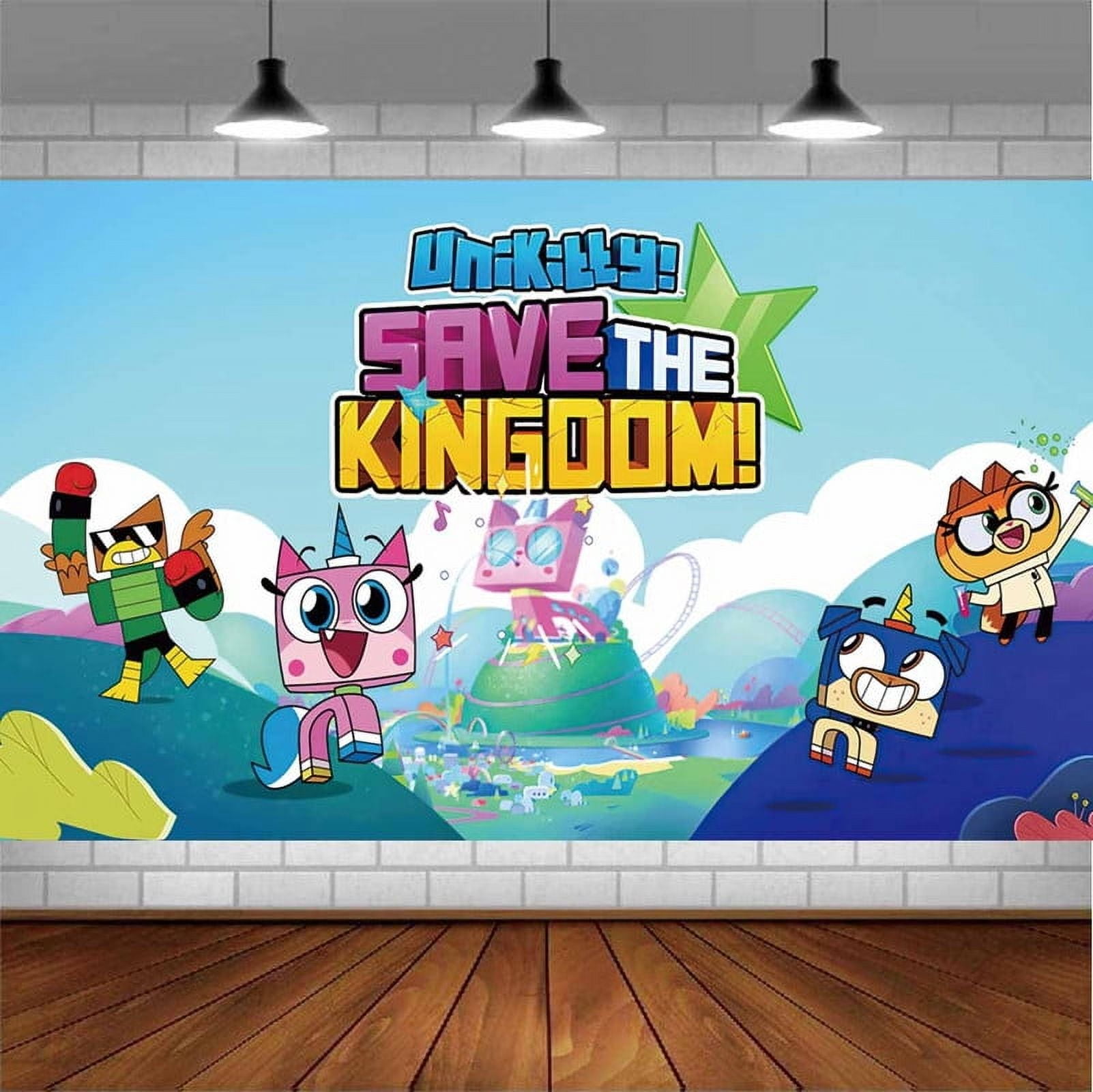 Unikitty Backdrop Banner Party Supplies Poster Movie Theme Background ...