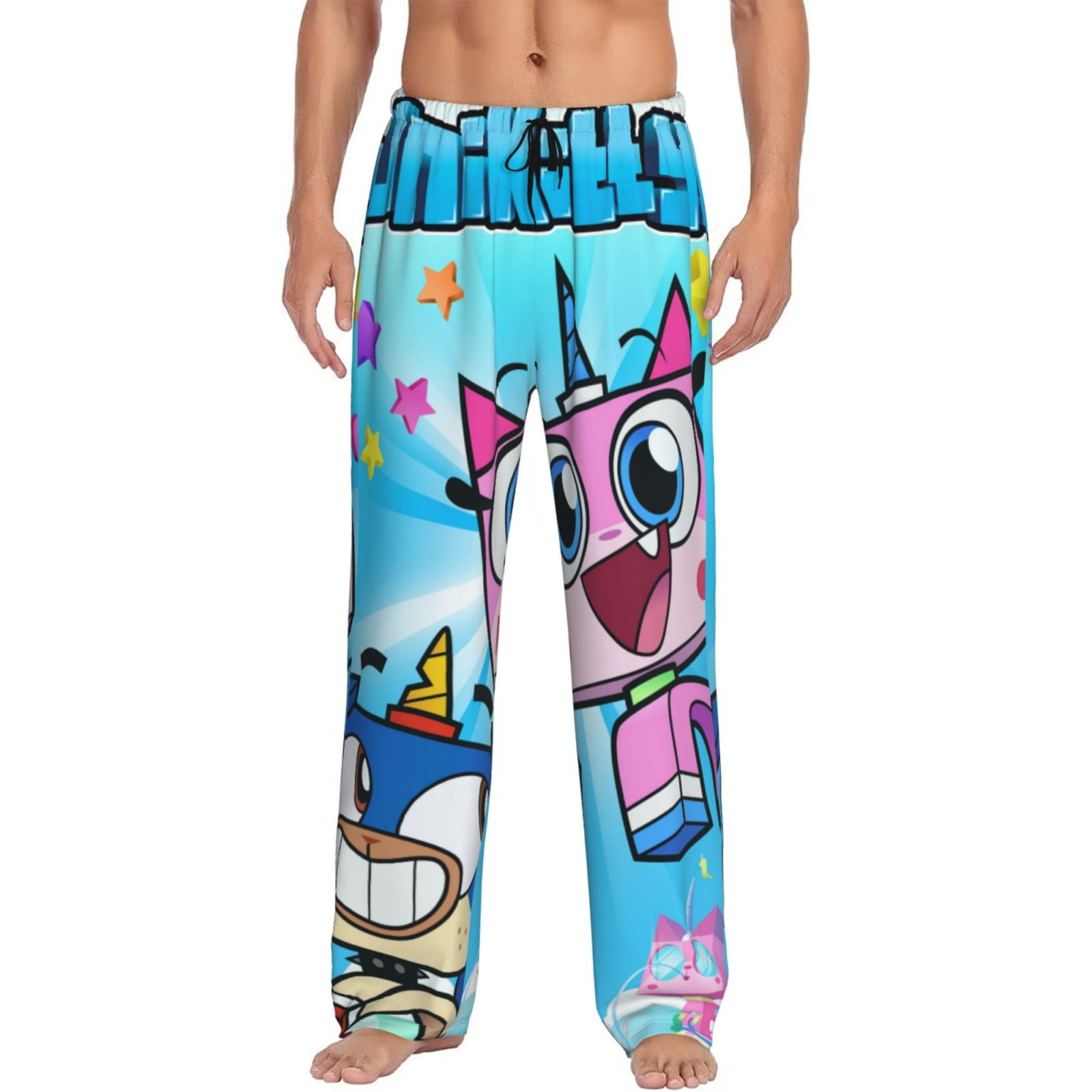 Unikitty Men's Pajama Pants Soft Comfy Causal Sleep Bottoms Cartoon Pj ...