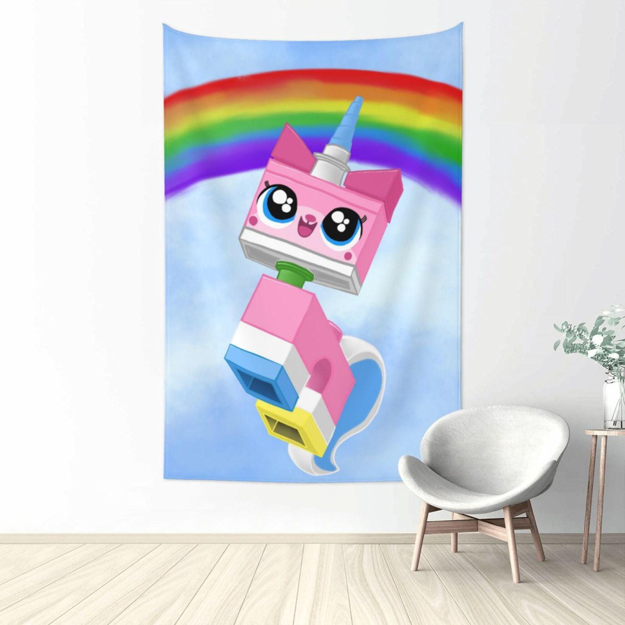 Unikitty Tapestry Large Banner Wall Hanging Tapestries Aesthetic Poster ...